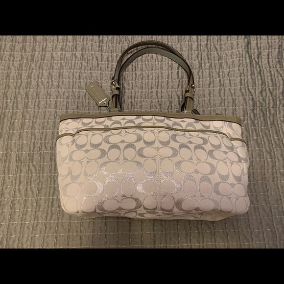 Coach | Bags | Silver Sparkly Coach Purse | Poshmark
